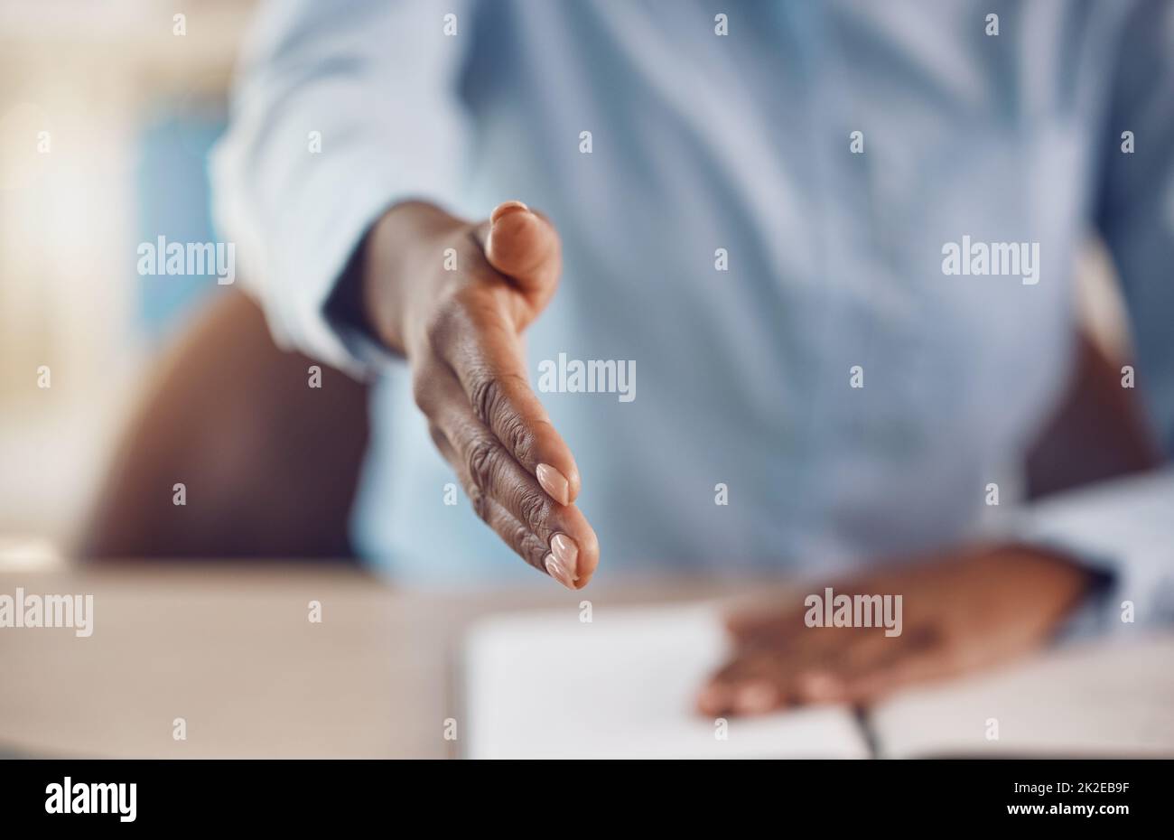 Hiring, handshake and youre hired after a job interview, congratulations and welcome to our ...