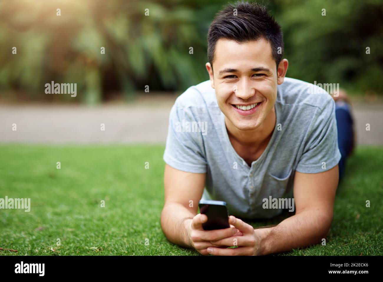 The park is my favourite place to just chill out. Portrait of a ...