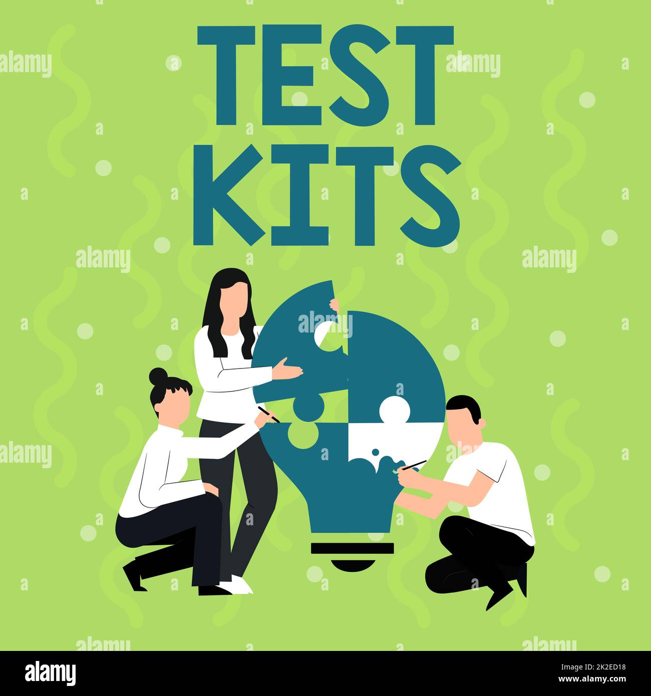 Conceptual display Test Kits. Business concept tools used to detect the ...