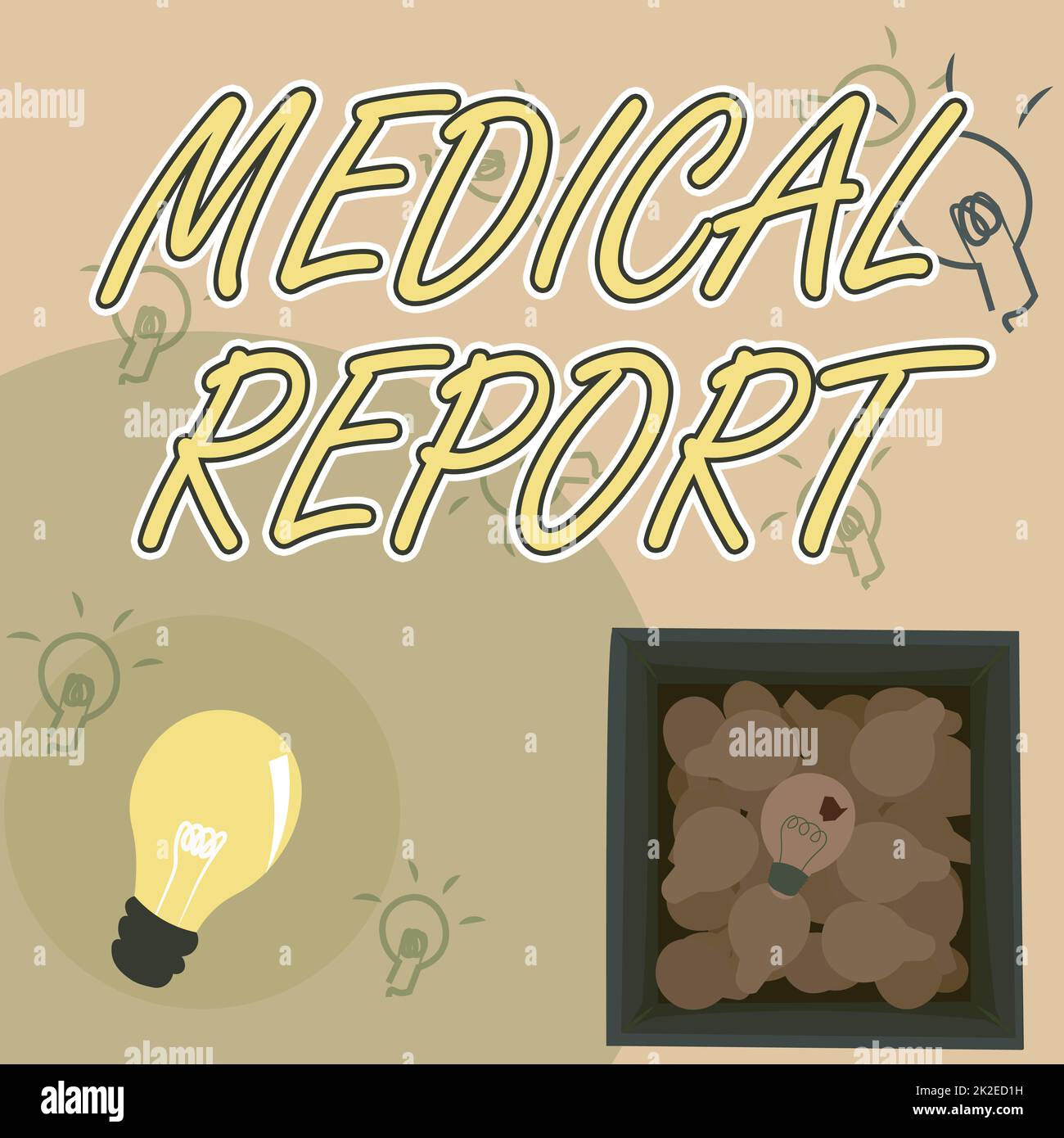 Conceptual display Medical Report. Business showcase report of results ...