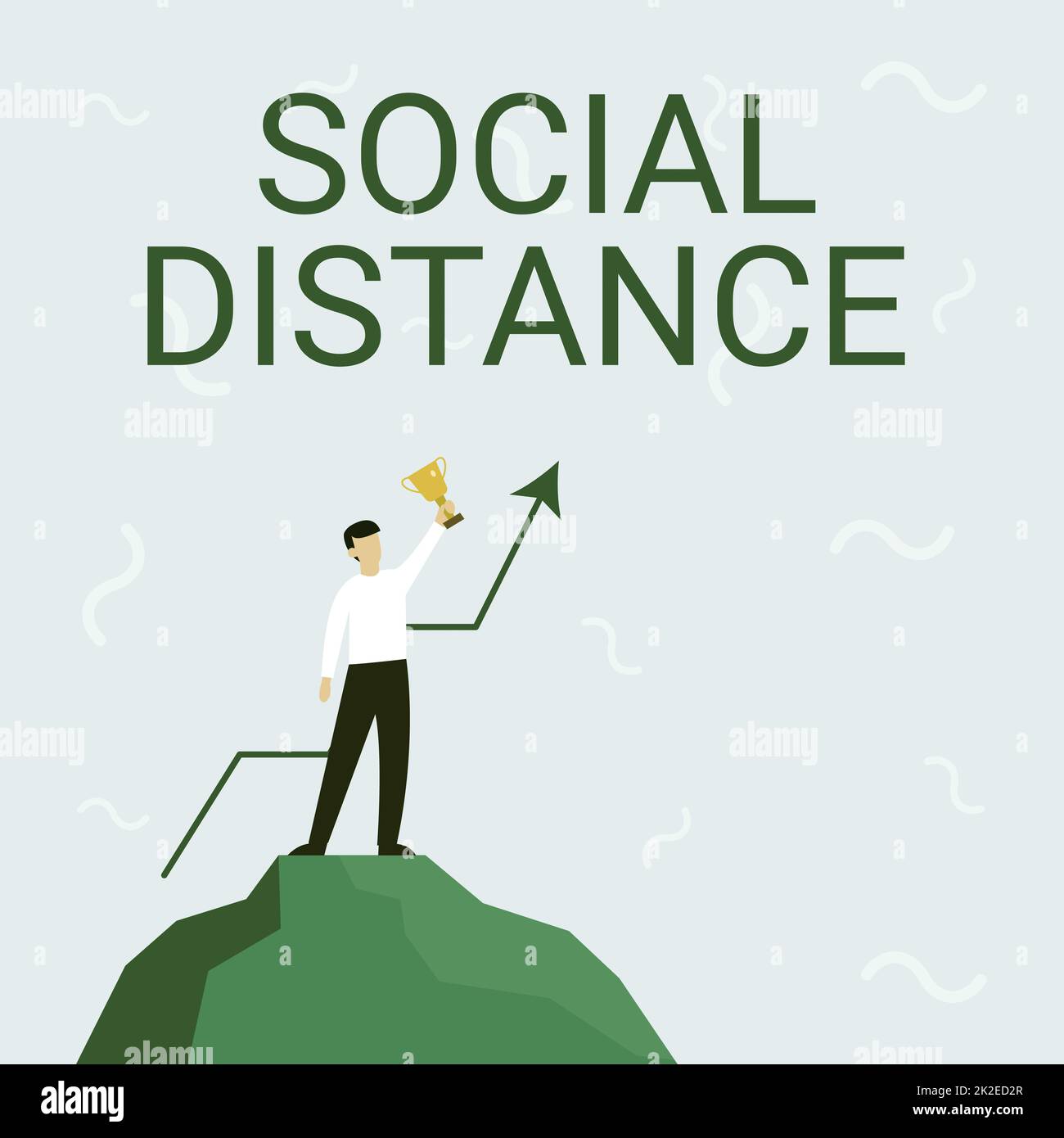 Sign displaying Social Distance. Conceptual photo maintaining a high ...