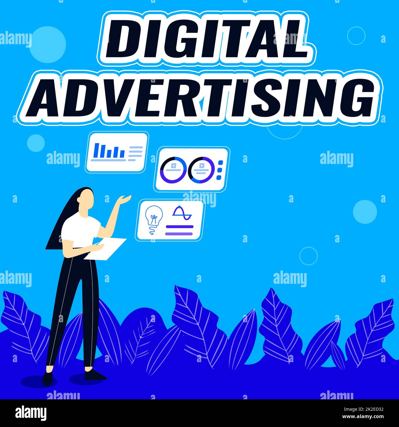 Text showing inspiration Digital Advertising. Internet Concept Online ...