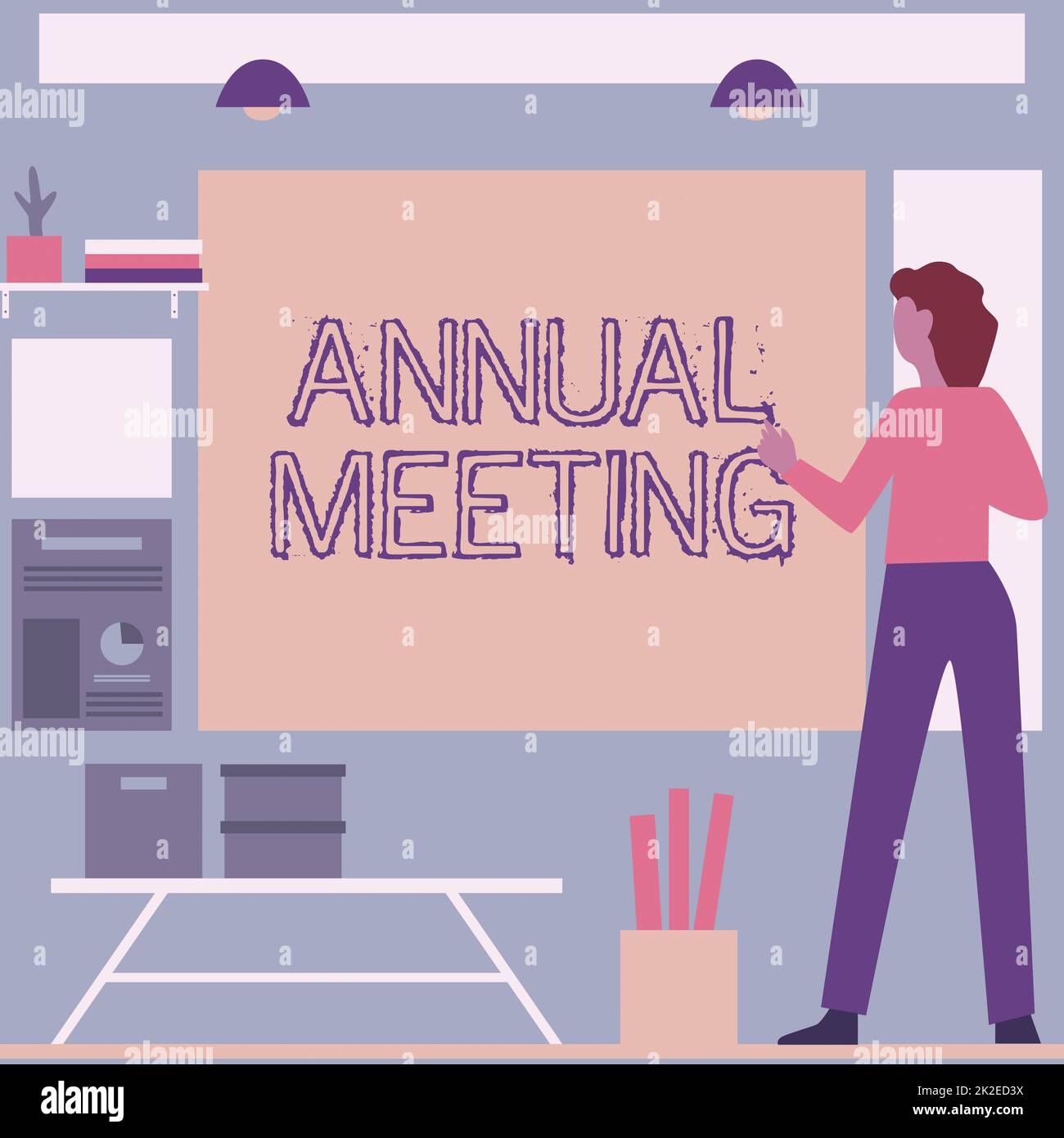 Inspiration showing sign Annual Meeting. Business showcase Yearly ...