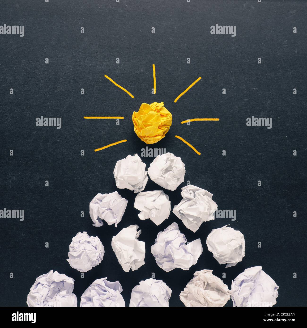 New ideas concept with crumbled paper Stock Photo - Alamy