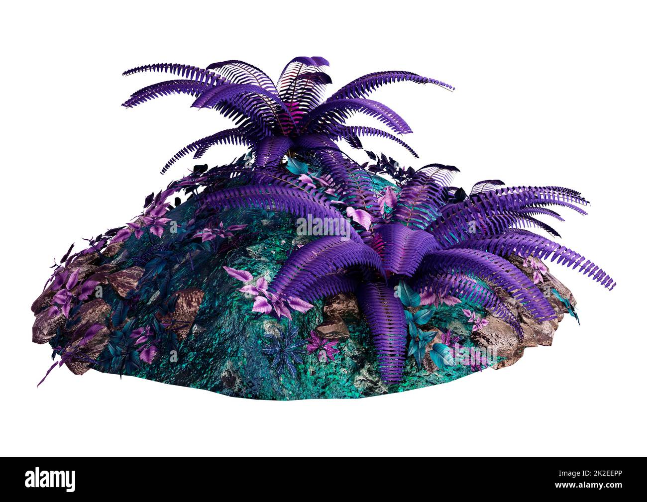 3D Rendering Alien Plants on White Stock Photo - Alamy