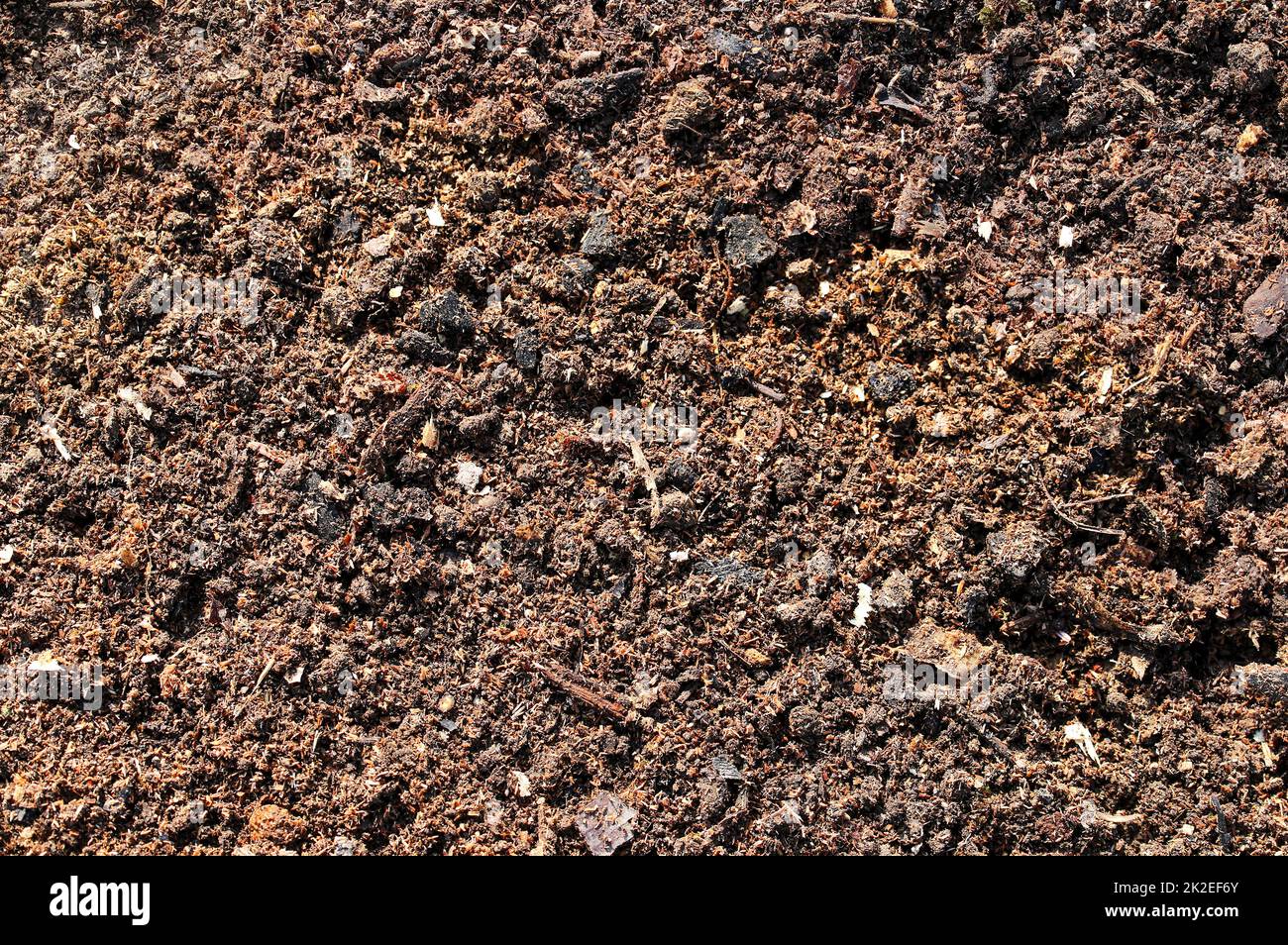 Freshly sieved compost soil for the garden Stock Photo - Alamy
