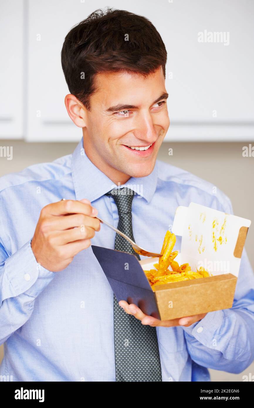 Man eating meal home hi-res stock photography and images - Alamy