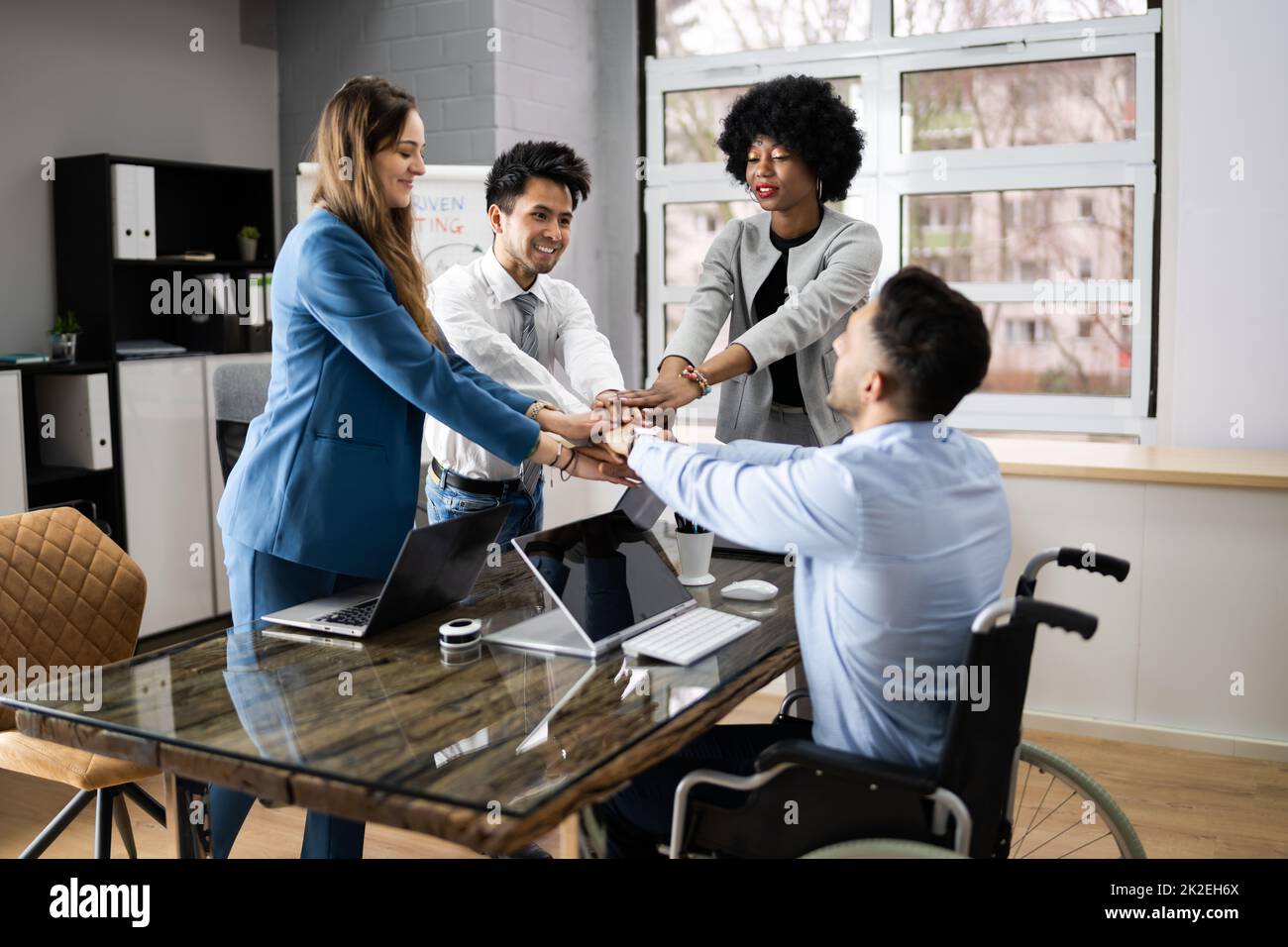 Diverse Business People Pledge Stock Photo - Alamy
