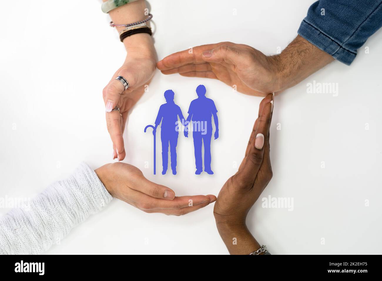 Senior Family Couple Insurance Protection Stock Photo - Alamy