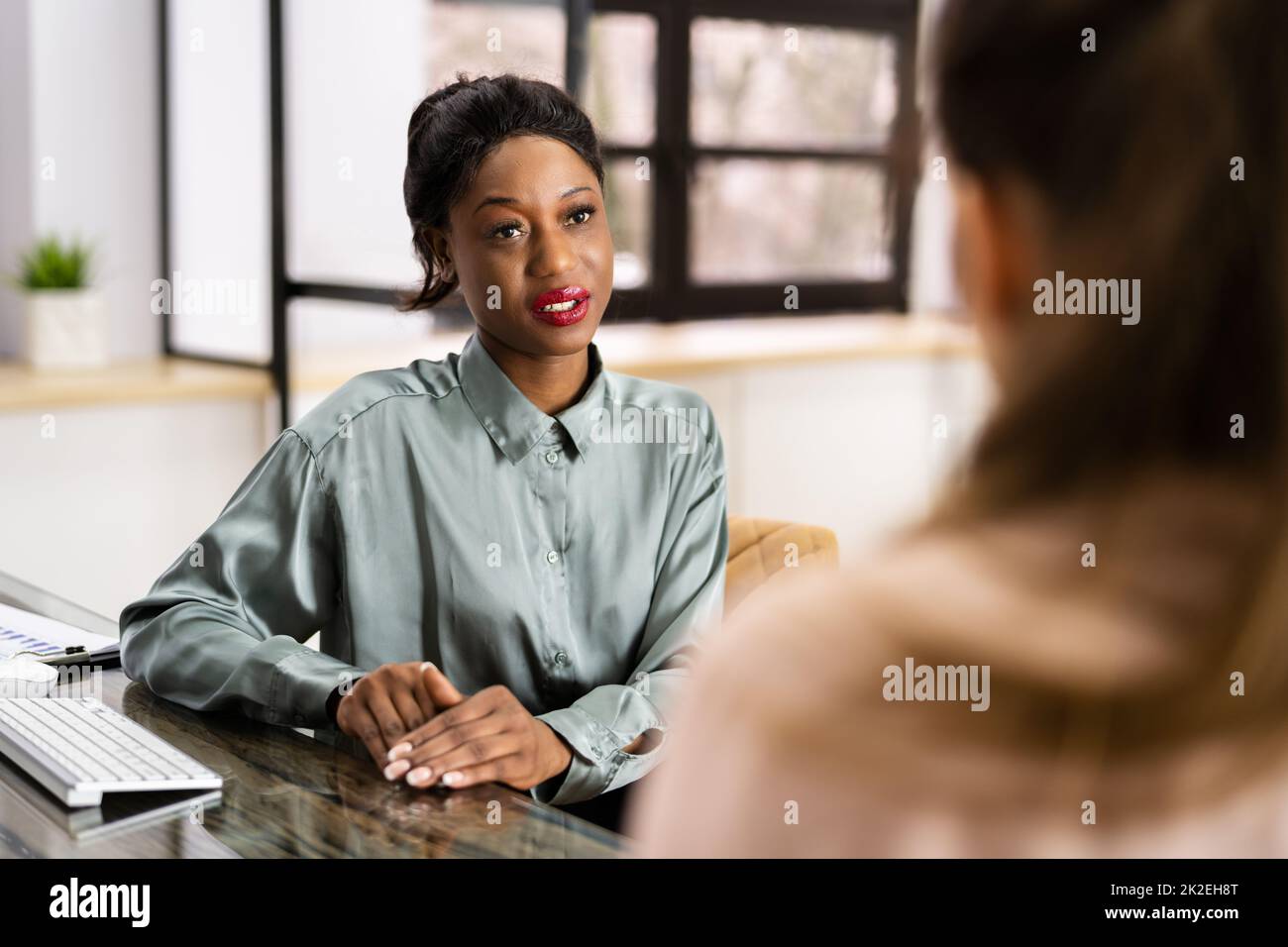 African American In Business Job Interview Stock Photo - Alamy