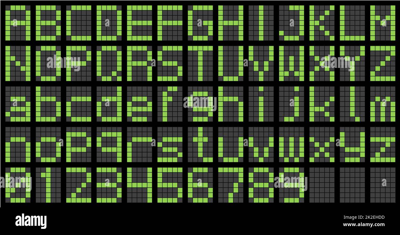 led dot matrix display alphabet Stock Photo - Alamy