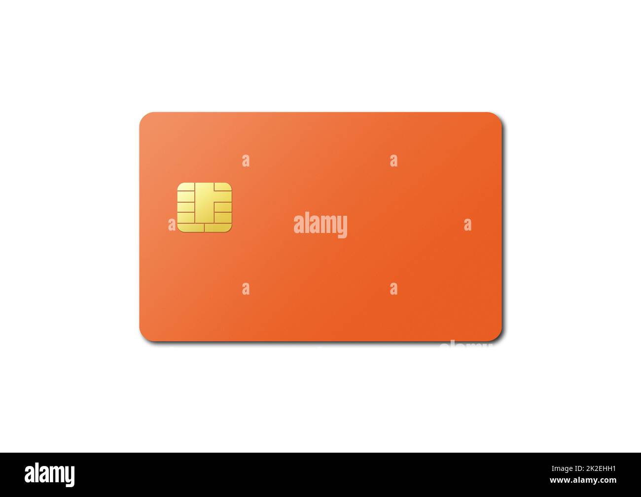 Orange credit card on a white background Stock Photo - Alamy