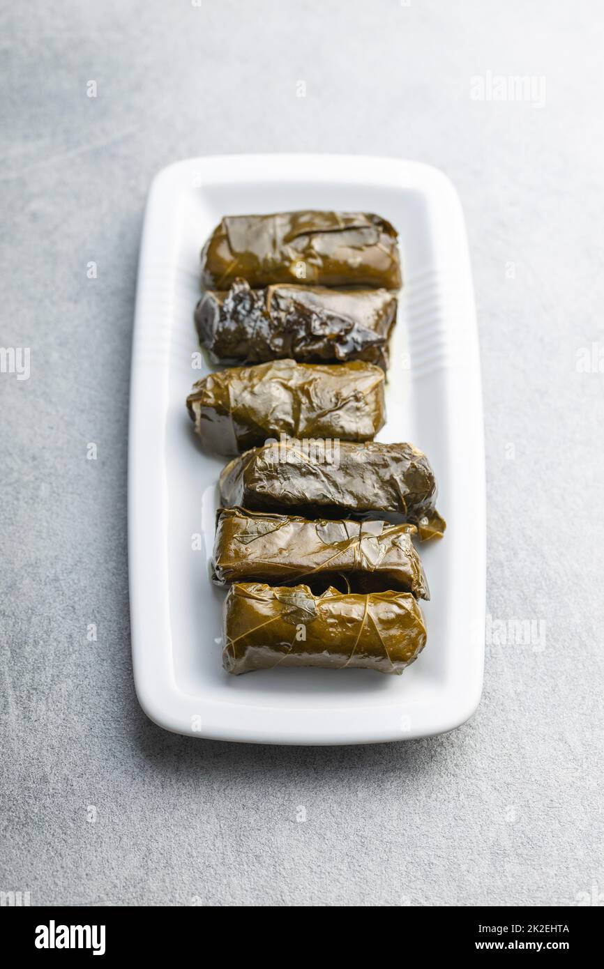 Vine leaves stuffed meat hi-res stock photography and images - Alamy
