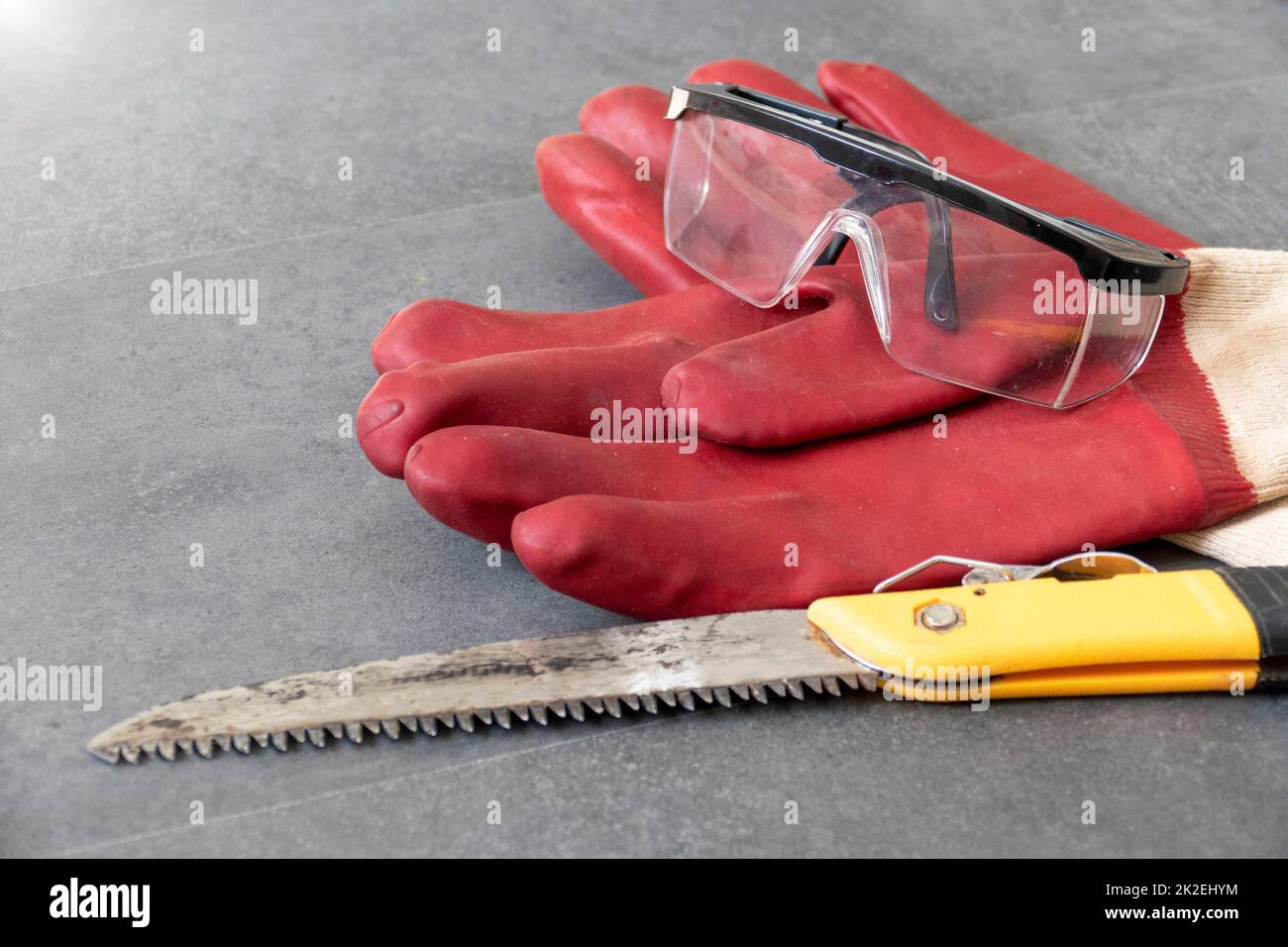 For work safety- it is necessary to work with gloves- protective ...