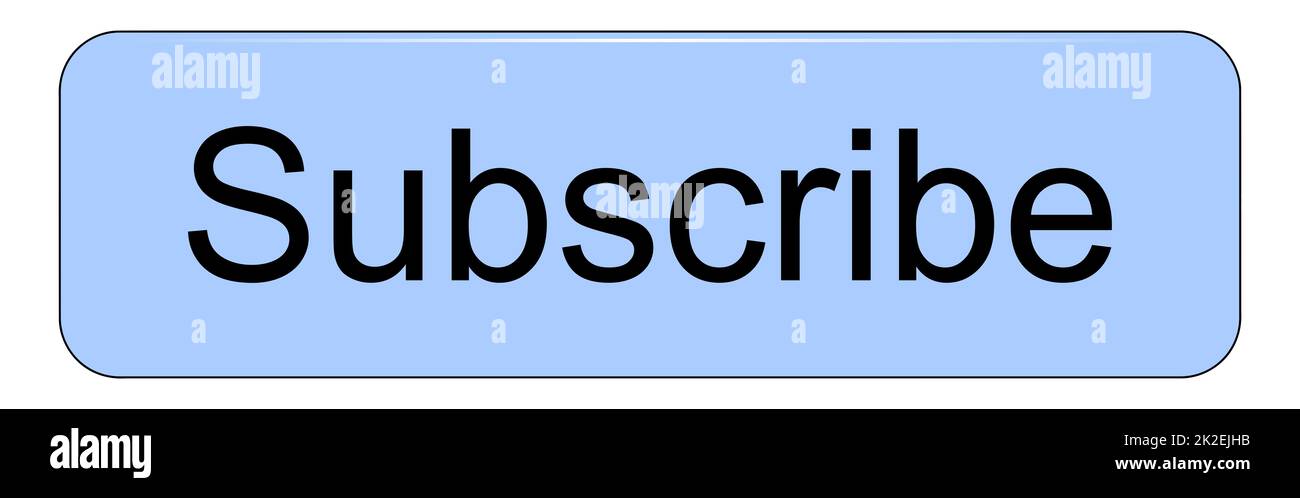 Subscribe Button pastel blue on white background â€“ illustration Stock ...