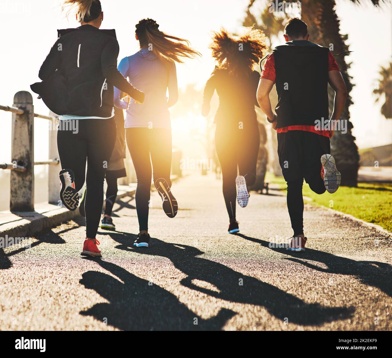 Group run exercises hi-res stock photography and images - Alamy