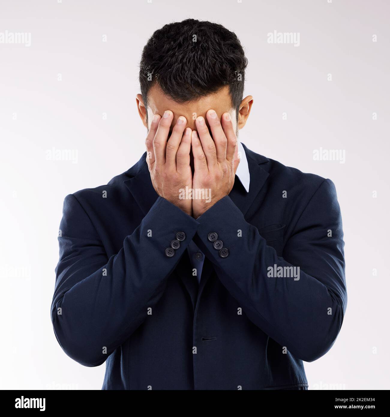 Ashamed man covering face hi-res stock photography and images - Alamy