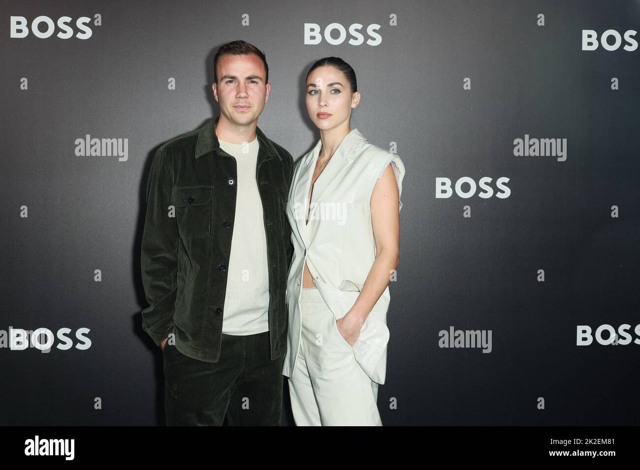 Milan, Italy, September 22, 2022. Ann-Kathrin Broemmel, Mario Goetze ...