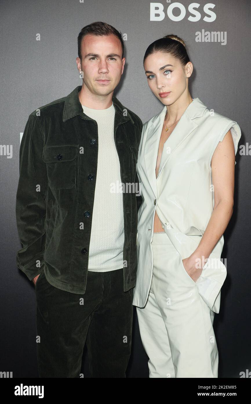 Milan, Italy, September 22, 2022. Ann-Kathrin Broemmel, Mario Goetze ...