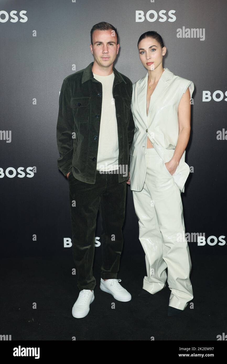 Milan, Italy, September 22, 2022. Ann-Kathrin Broemmel, Mario Goetze ...