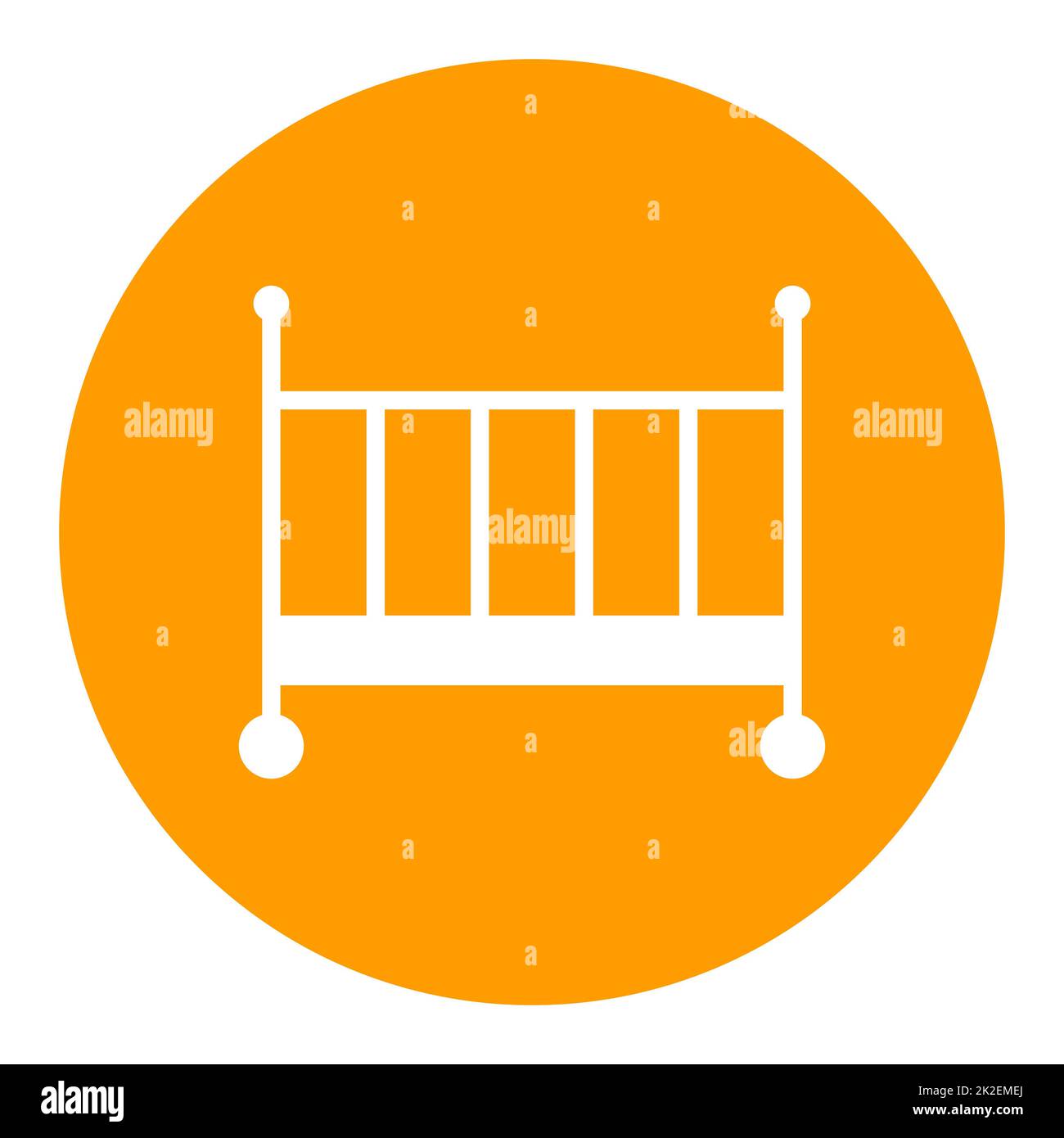 Classic wooden baby crib vector glyph icon Stock Photo - Alamy