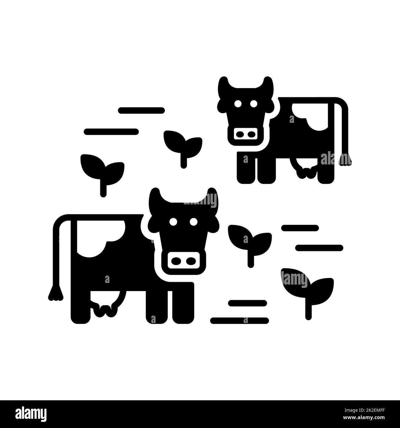 Vector cow Black and White Stock Photos & Images - Alamy