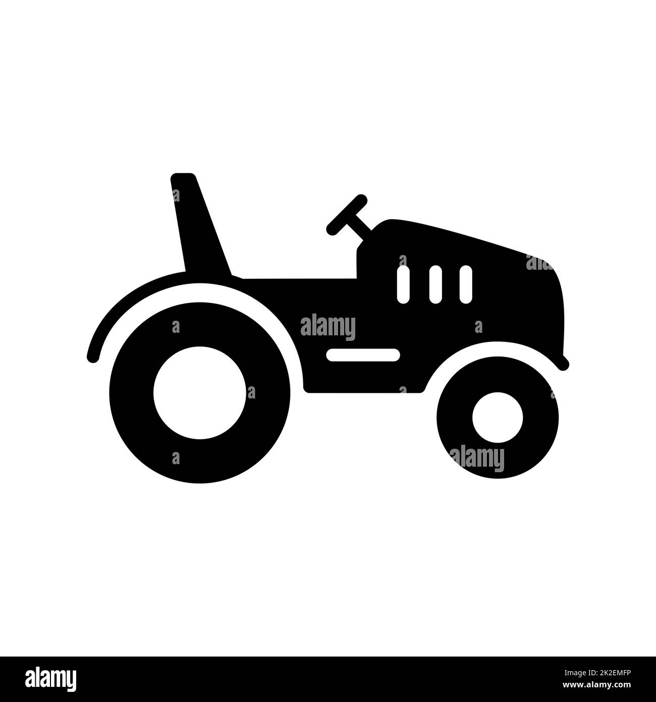Tractor glyph icon farm Black and White Stock Photos & Images - Alamy