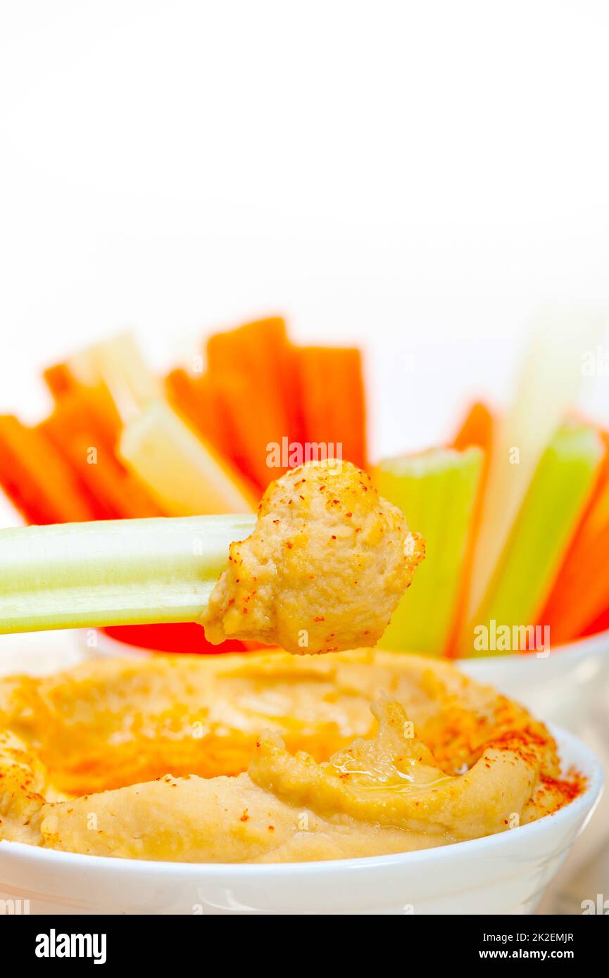 Hummus carrot celery hi-res stock photography and images - Alamy