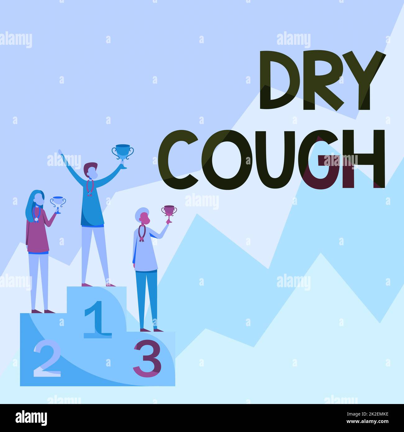 Handwriting text Dry Cough. Concept meaning cough that are not ...