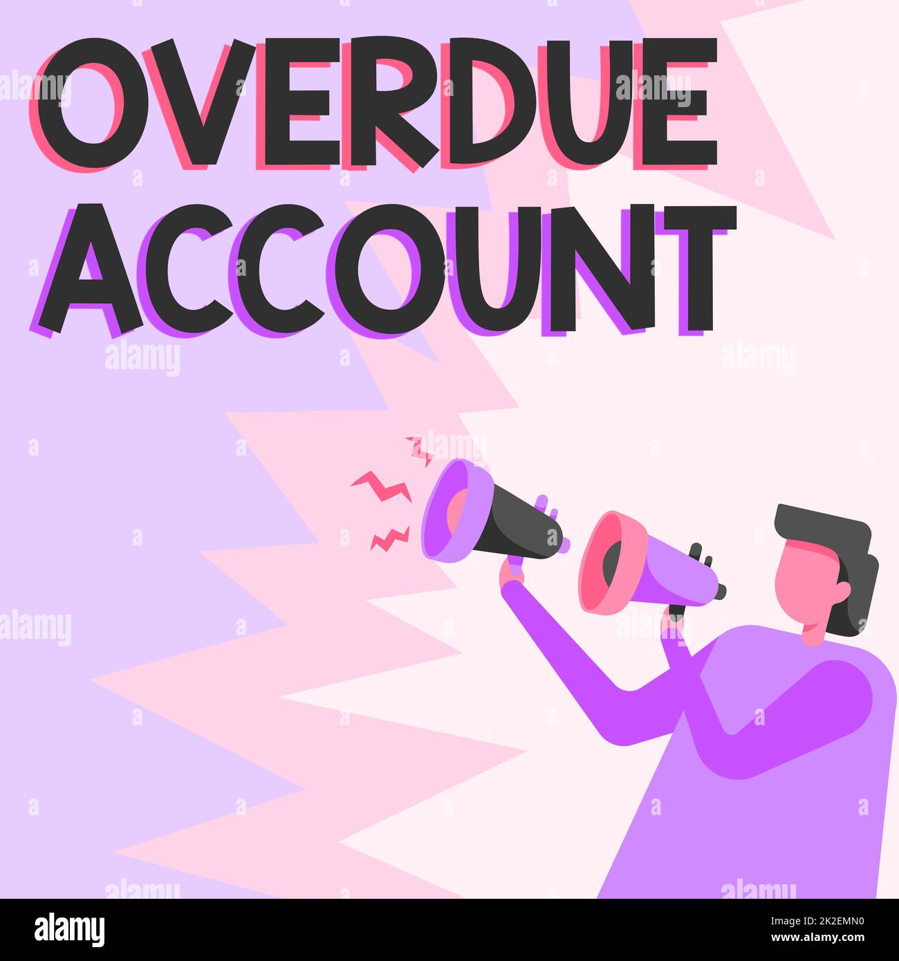 Conceptual display Overdue Account. Business concept loans and other ...