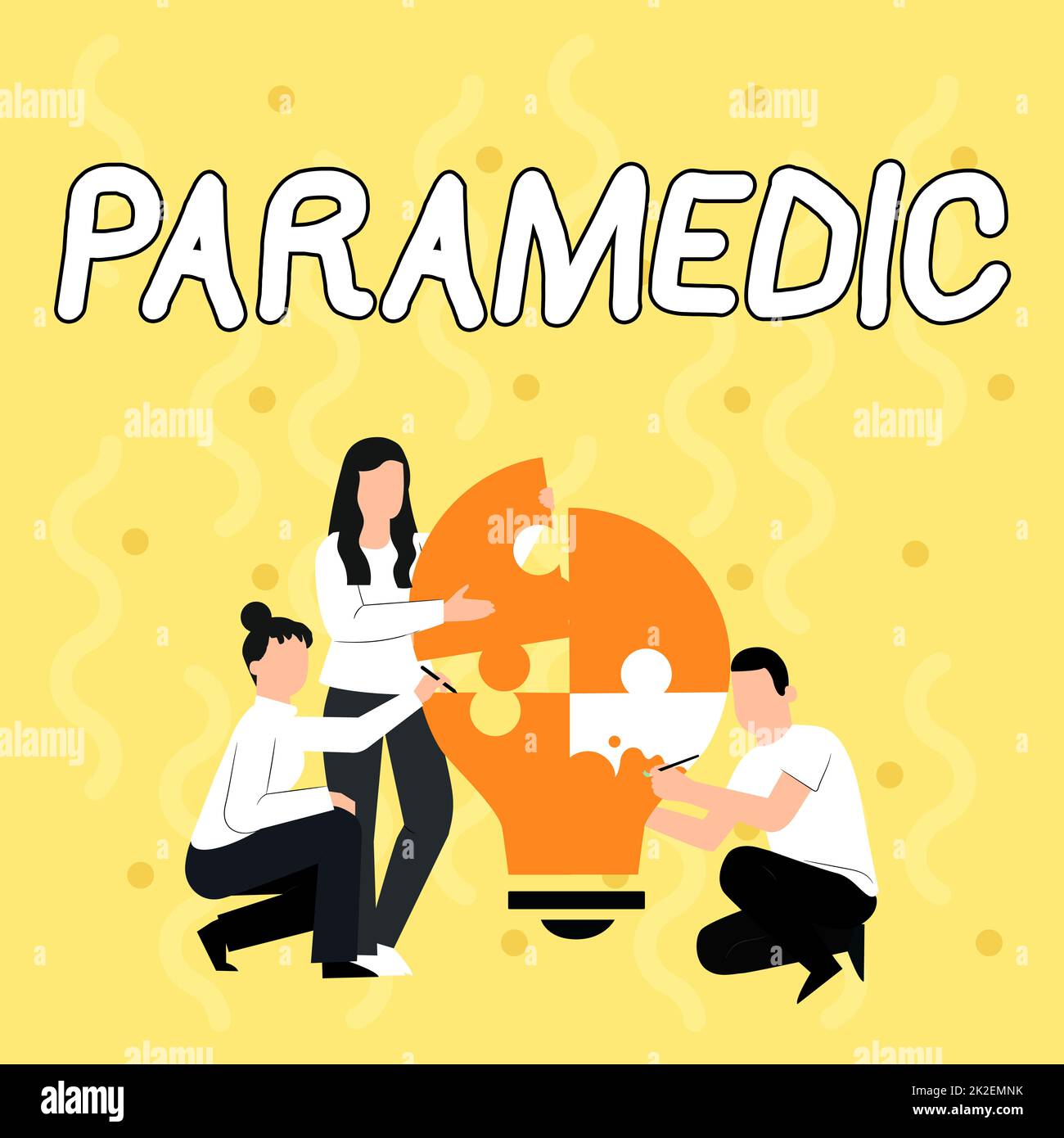 Hand writing sign Paramedic. Business idea a health worker having an ...