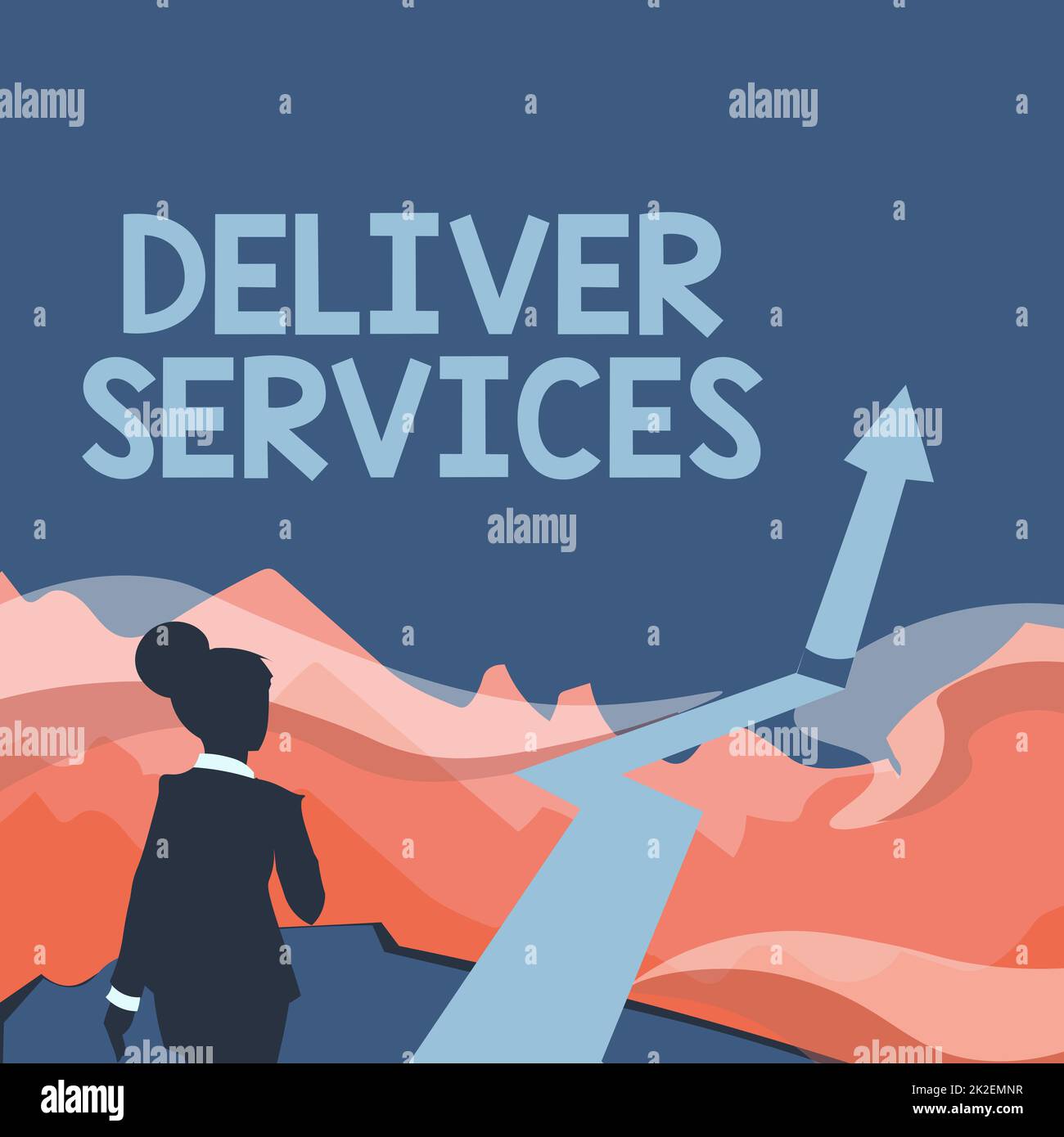 Handwriting text Deliver Services. Word Written on the act of providing ...