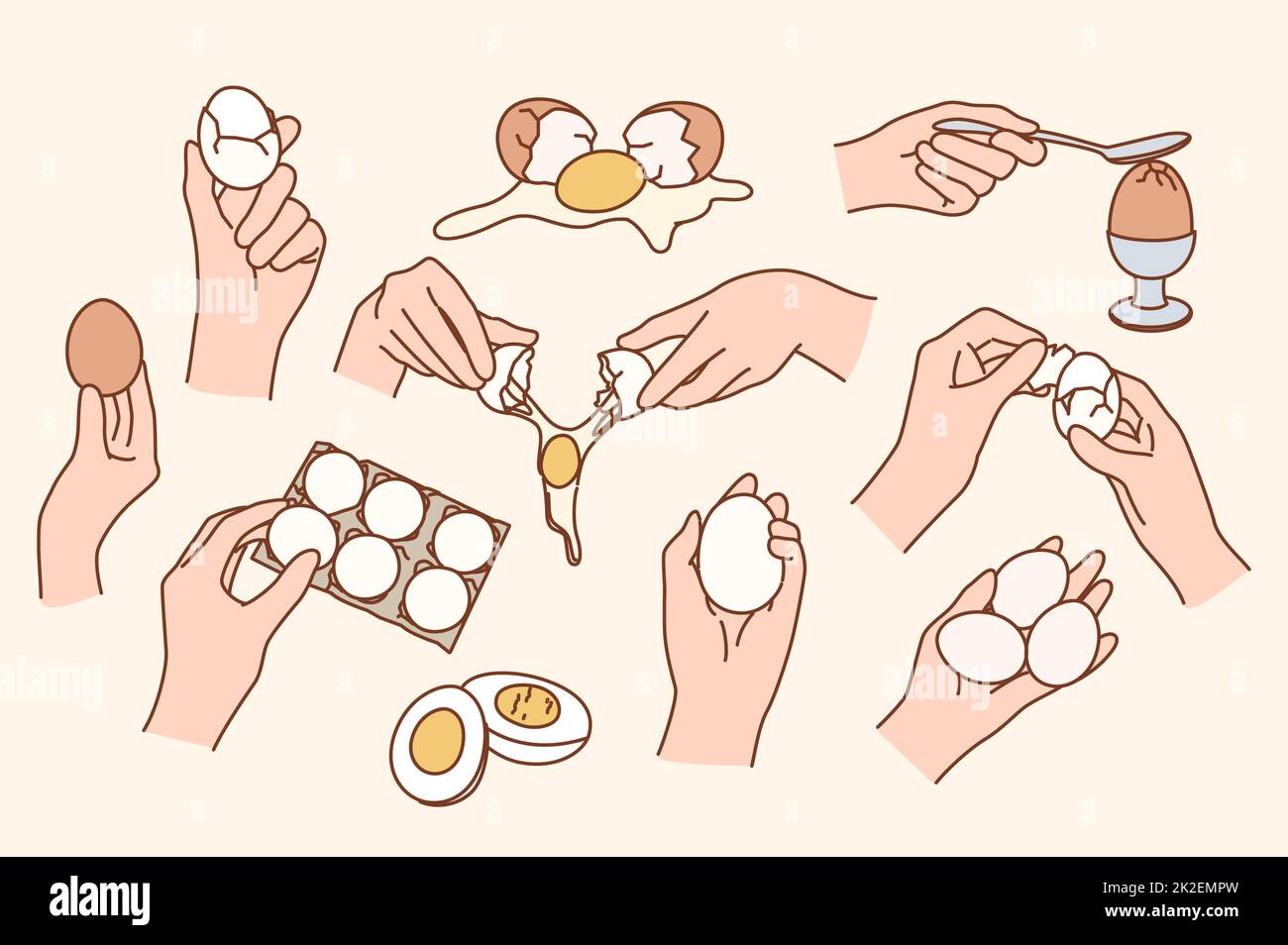 Illustration broken egg vector hi-res stock photography and images - Alamy