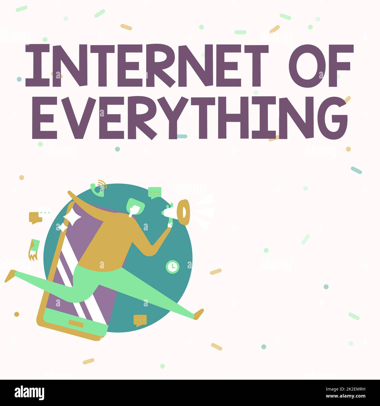 Hand writing sign Internet Of Everything. Word for network of things ...