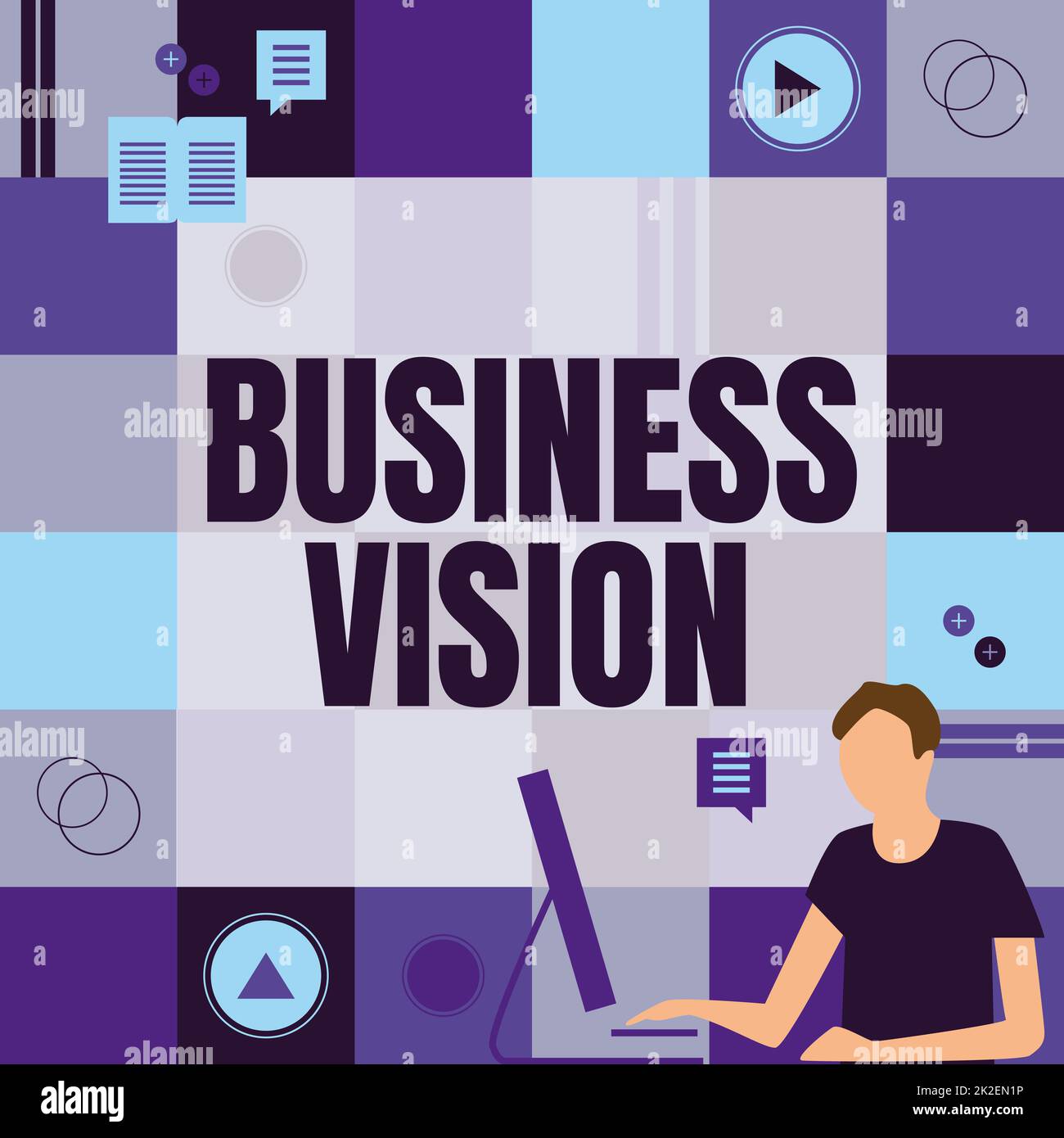 Hand writing sign Business Vision. Business approach grow your business ...