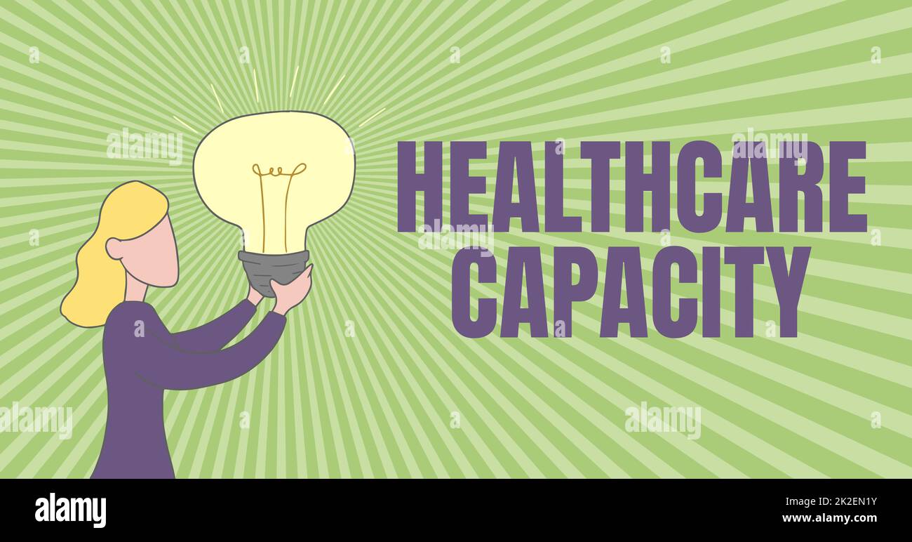 Conceptual caption Healthcare Capacity. Business idea maximum amount of ...