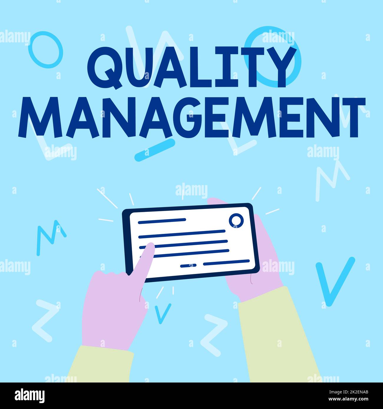 Conceptual display Quality Management. Business showcase Maintain ...