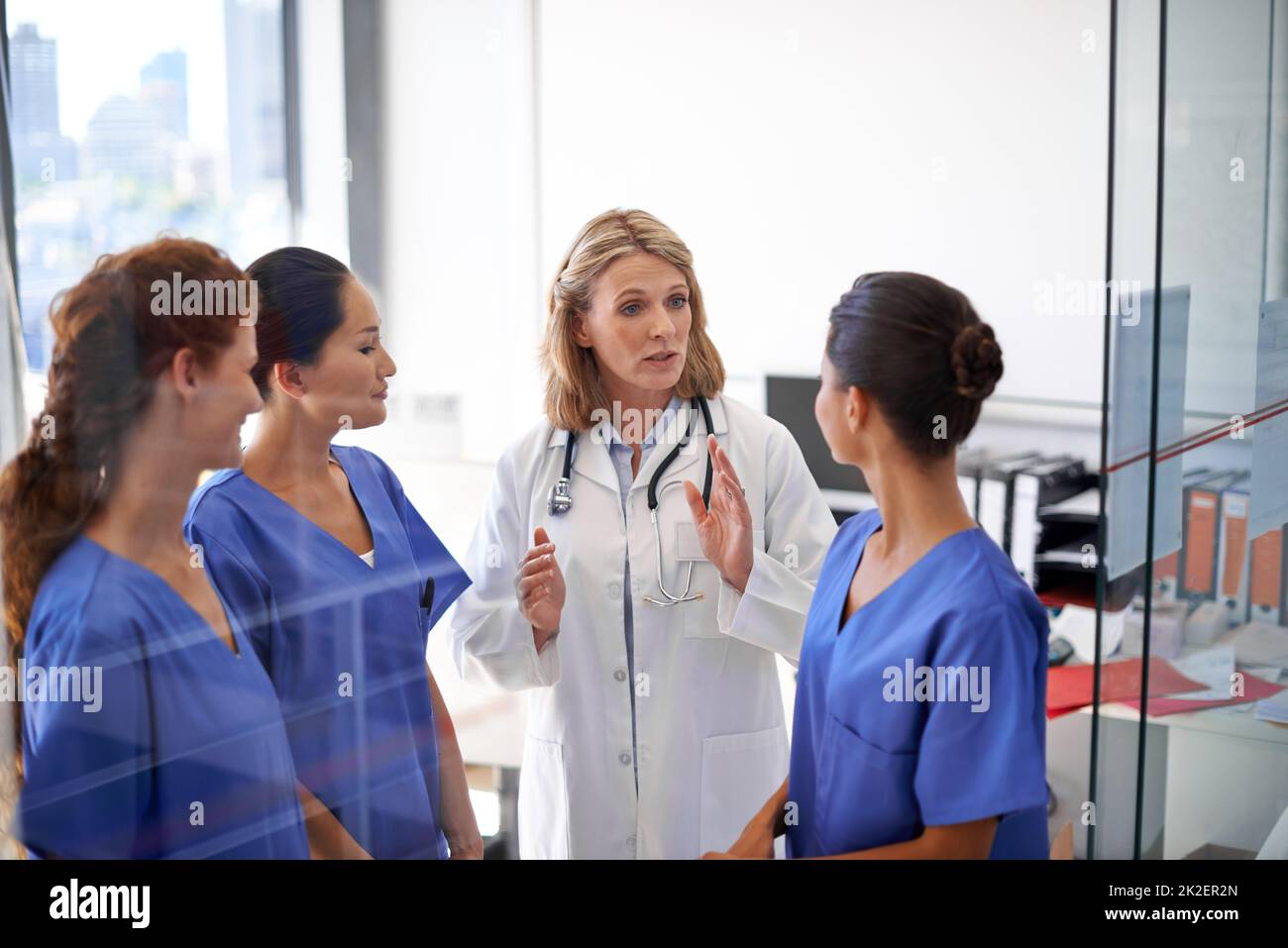 Group nurses serious hi-res stock photography and images - Alamy