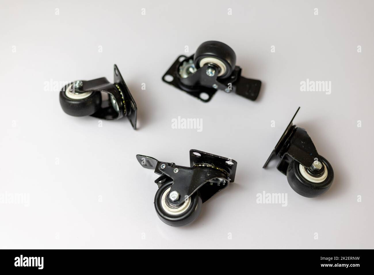 Wheels for Furniture and heavy equipment on a white isolated background ...