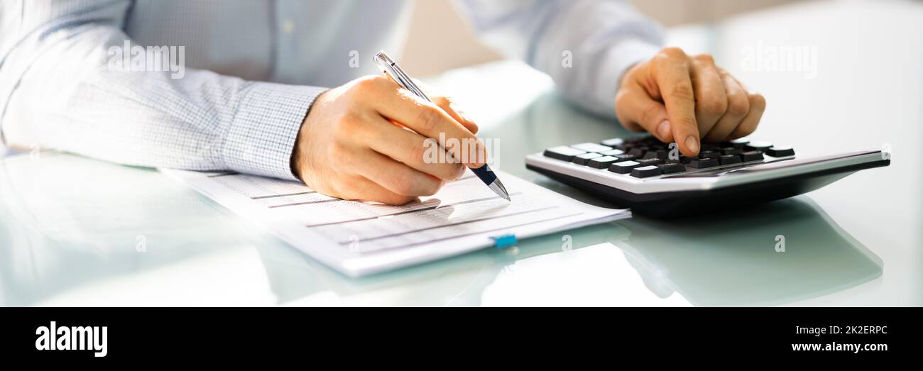 Tax Account Working Stock Photo - Alamy