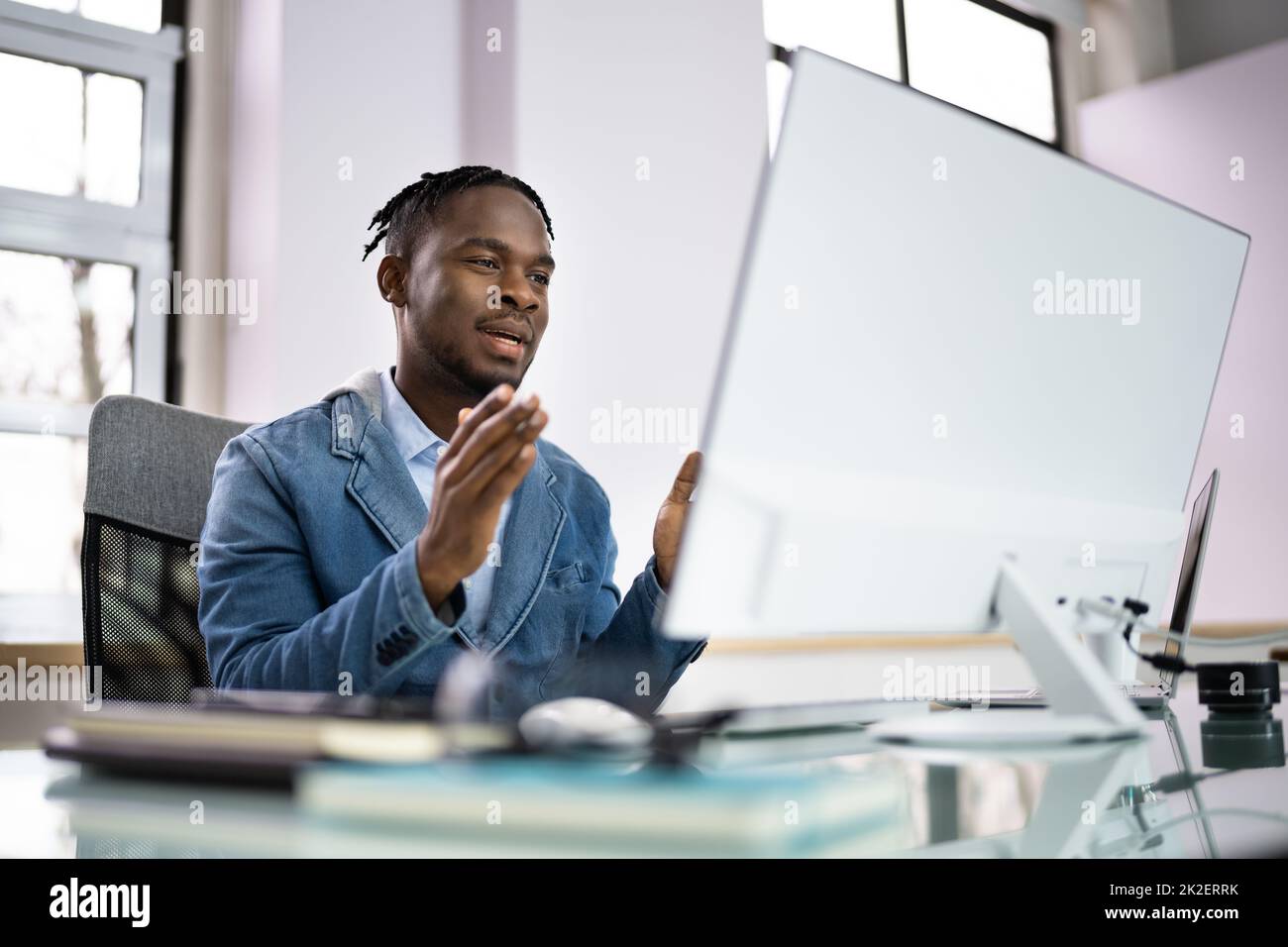 Interview Corporate Video Conference Training Stock Photo - Alamy