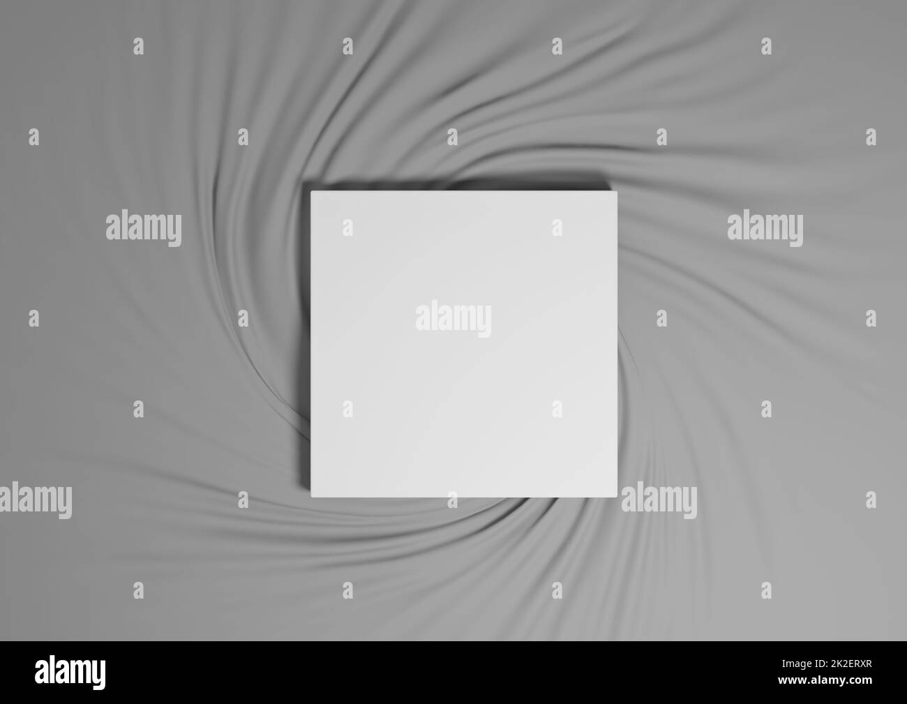 Dark graphite gray, black and white 3D rendering minimal product podium top view flat lay ...