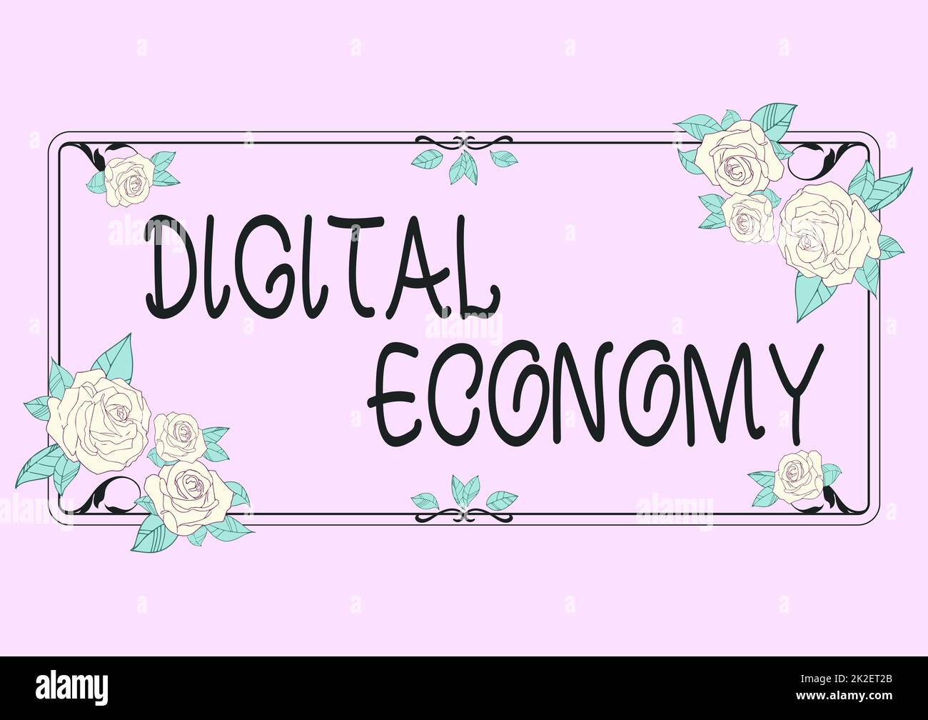 Text caption presenting Digital Economy. Business concept worldwide ...