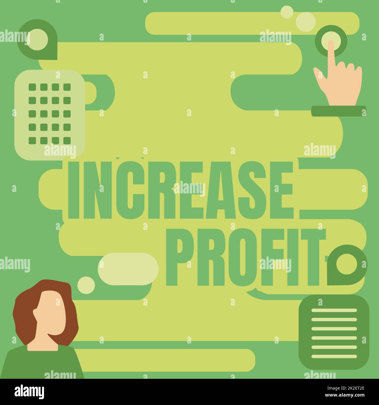 Conceptual caption Increase Profit. Concept meaning amount of revenue ...