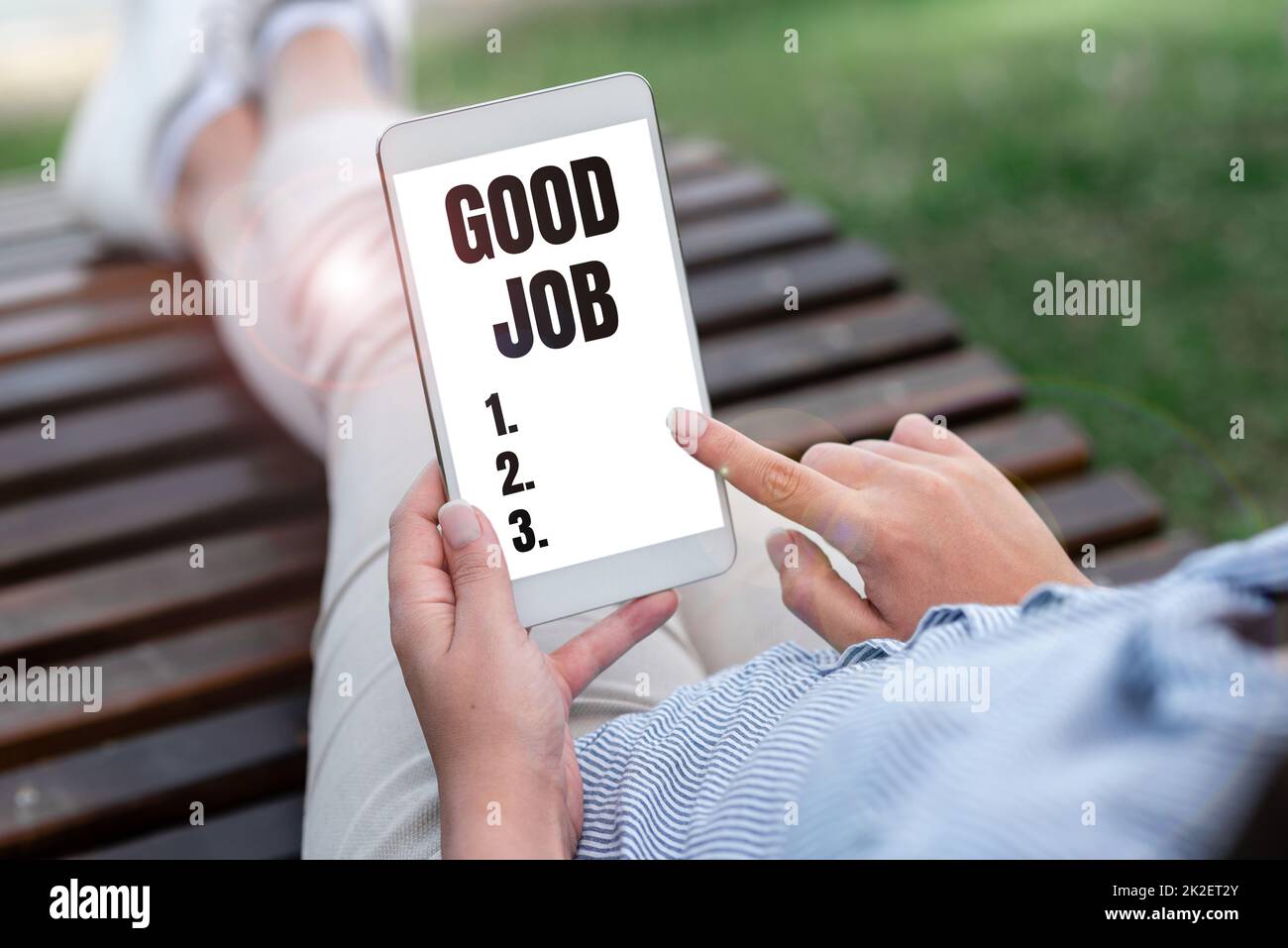 Inspiration showing sign Good Job. Word Written on used for praising someone for something they ...