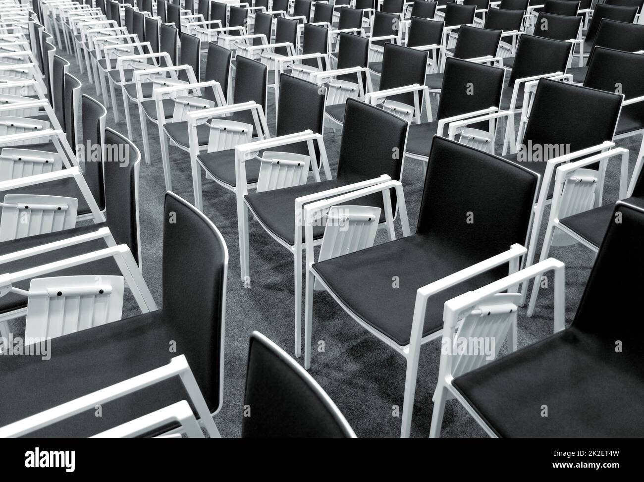 Empty contemporary conference hall with modern chairs Stock Photo - Alamy