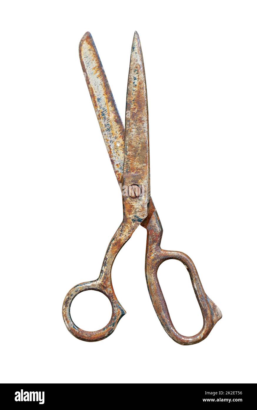 Old rusty tailor scissors isolated on white Stock Photo - Alamy