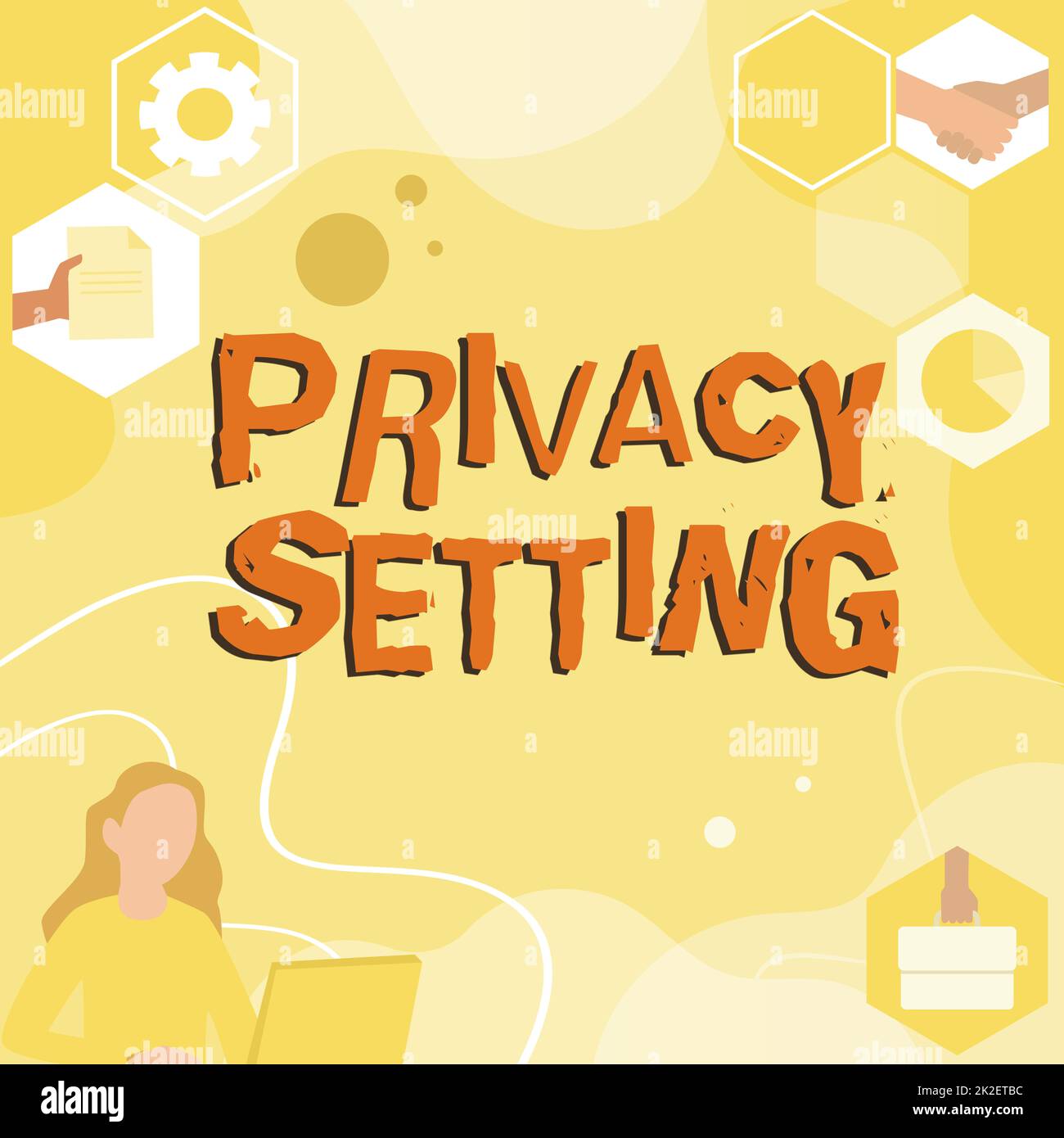 Handwriting text Privacy Setting. Business concept limit the access of ...