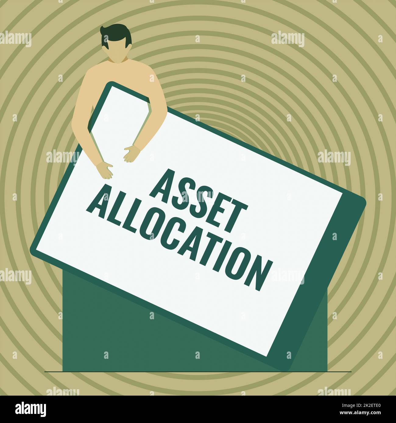 Conceptual caption Asset Allocation. Business idea proportion and ...