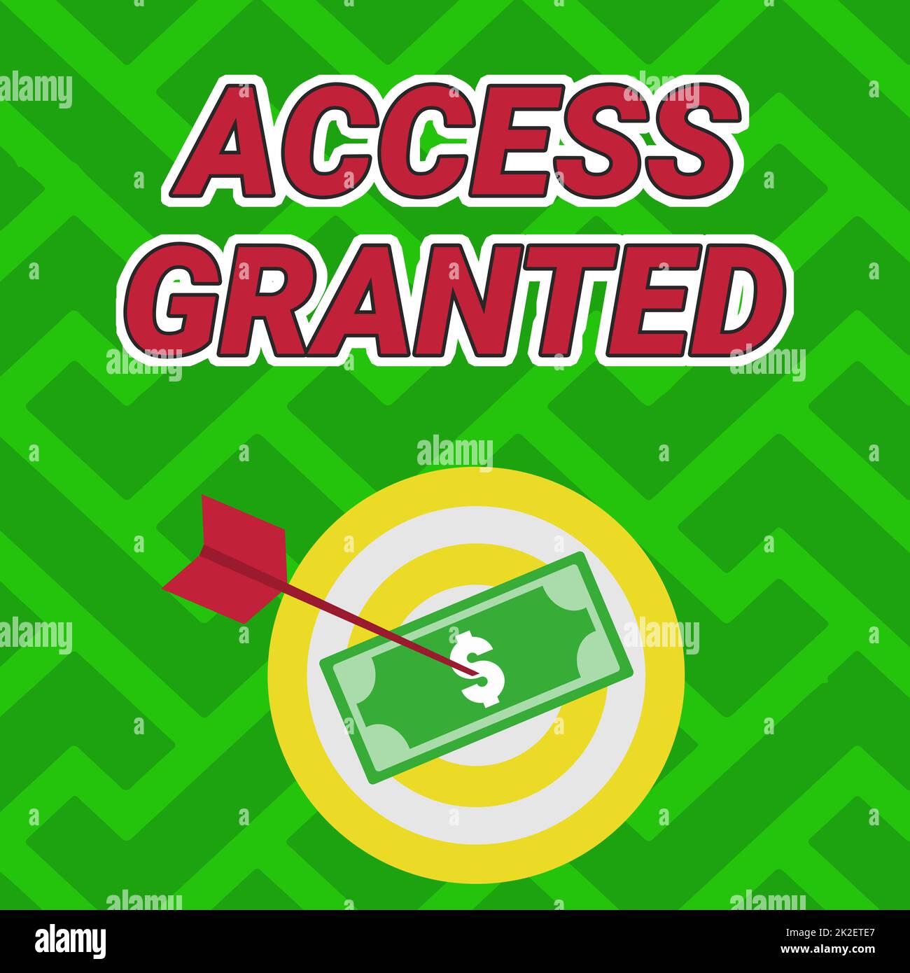 Conceptual display Access Granted. Word for admittance of users to ...